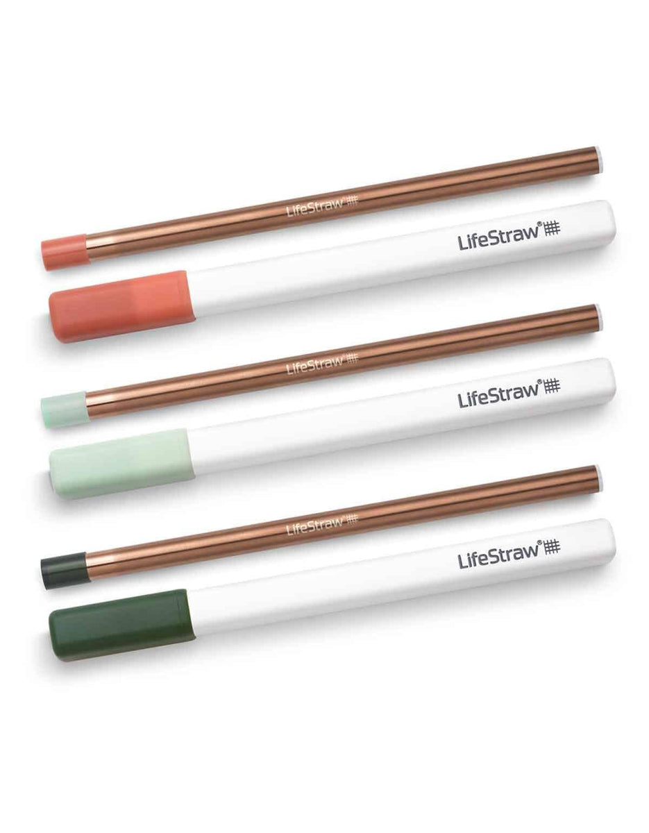 LifeStraw Sip 3-Pack - Reusable Steel Filter Straw with Carry Case ...